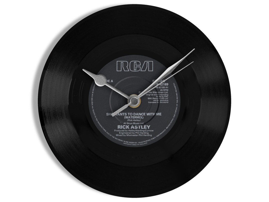Rick Astley "she Wants to Dance With Me" 7" Vinyl Record Wall Clock - Etsy