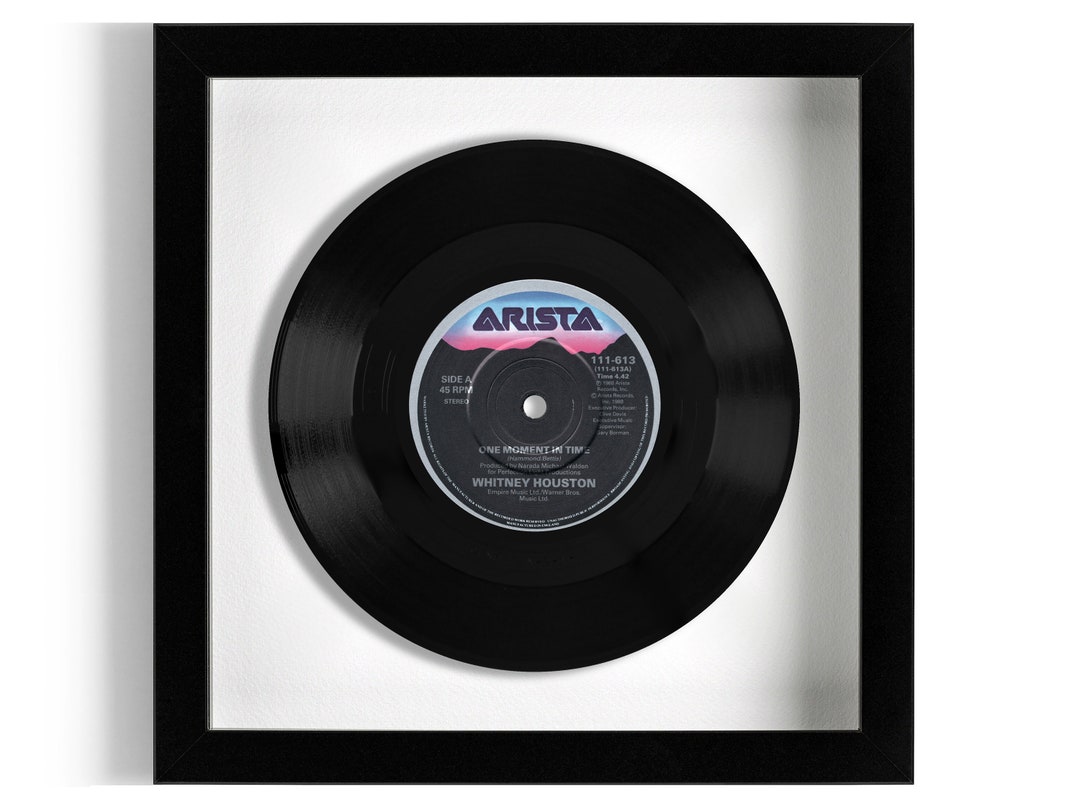 Whitney Houston "one Moment in Time" Framed 7" Vinyl Record UK NUMBER ...
