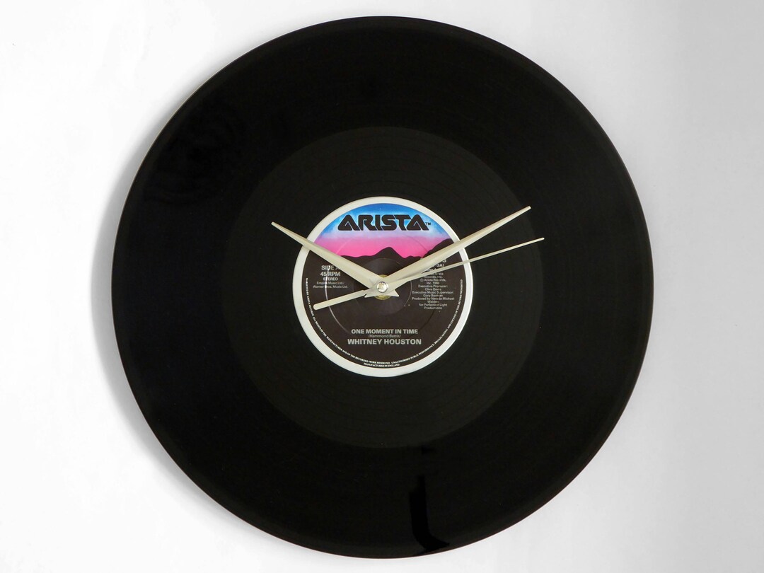 Whitney Houston "one Moment in Time" Vinyl Record Wall Clock UK NUMBER ...