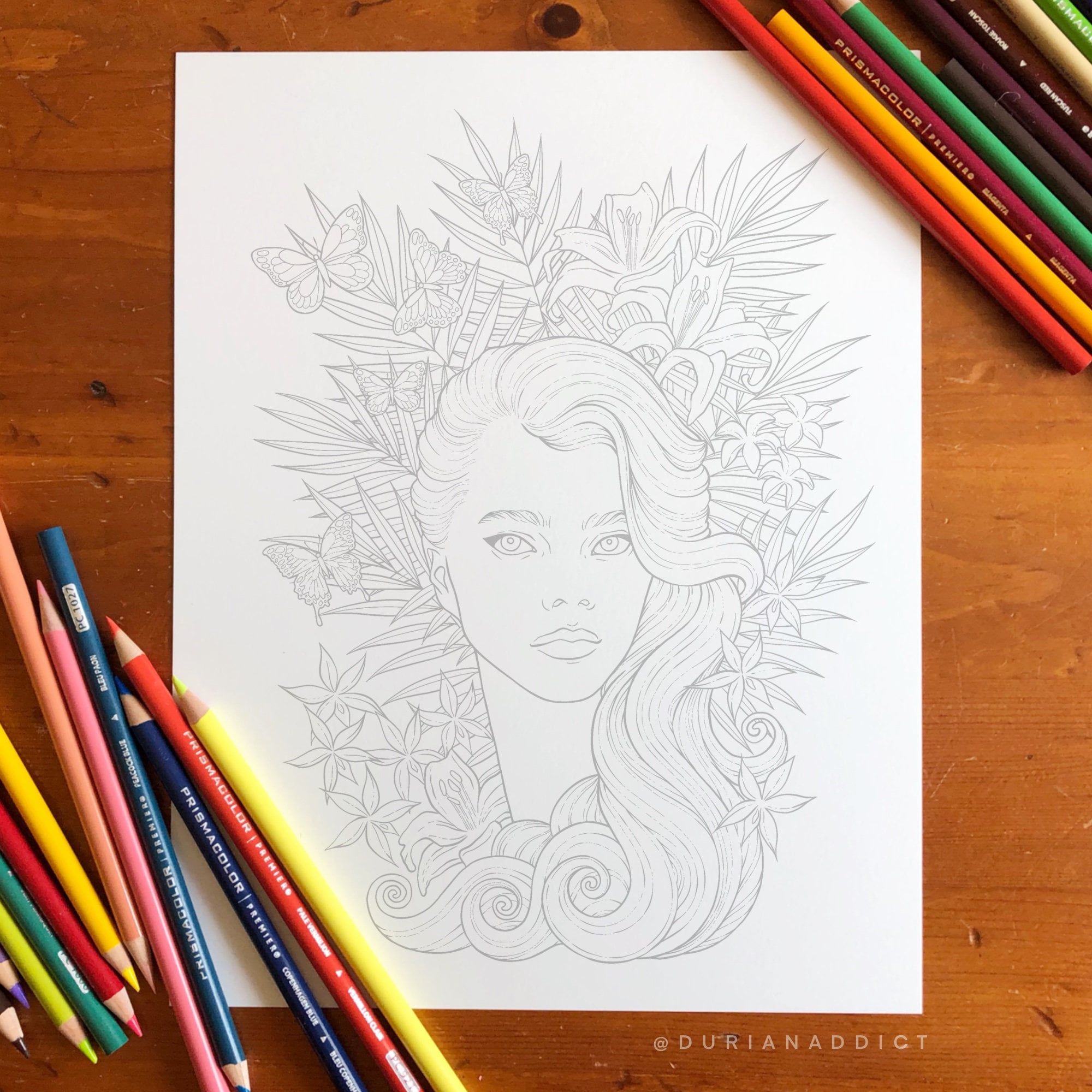 Printable Digital Adult Coloring Page Print at Home Digital - Etsy ...