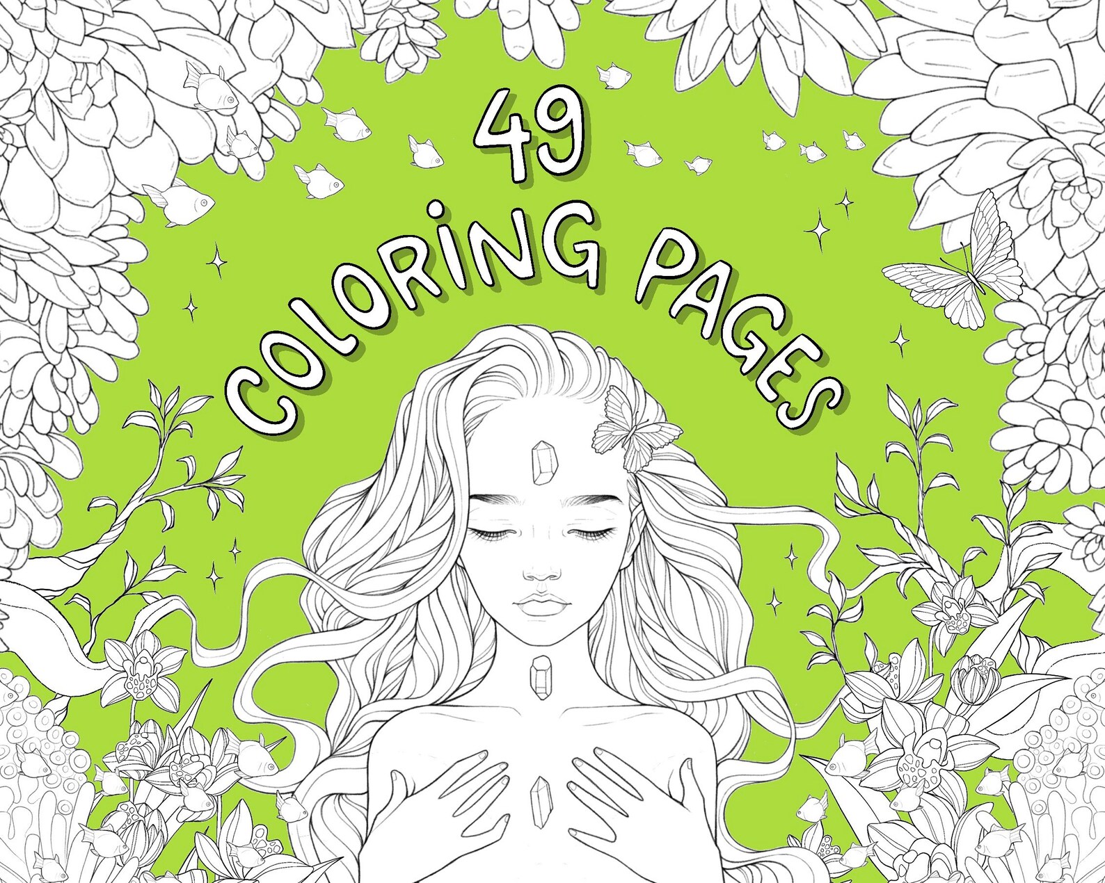 BUNDLE 49 Printable Digital Adult Coloring Pages Print at - Etsy