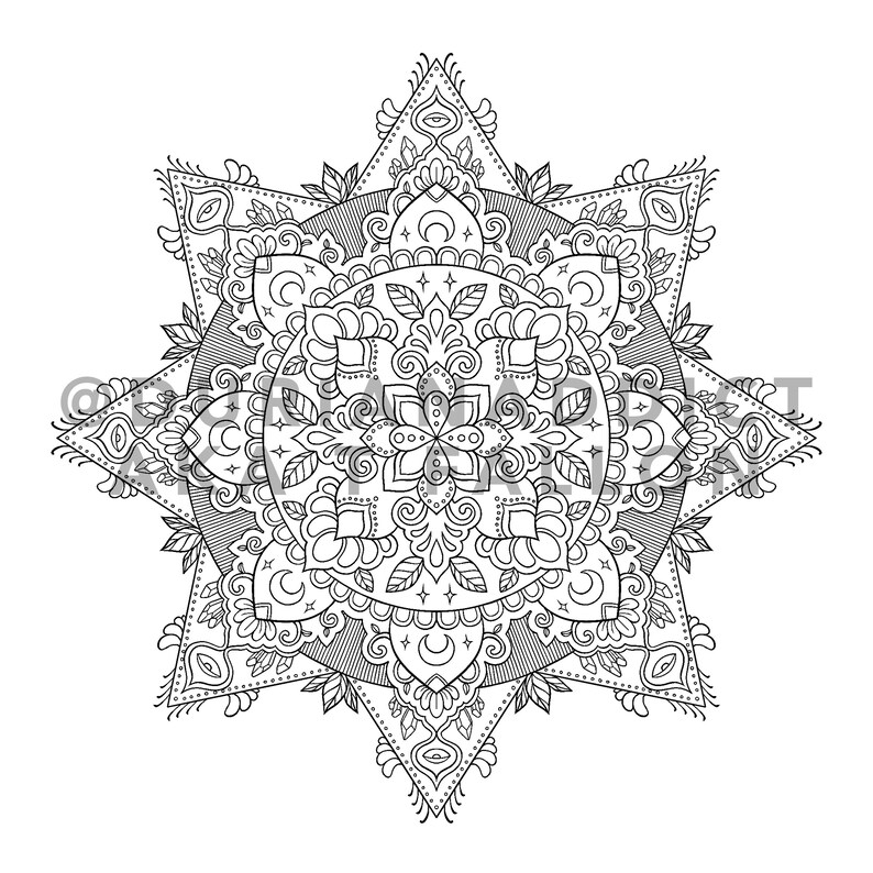 20 Printable Mandala Coloring Pages Trippy Mandalas Vol 2 - Etsy