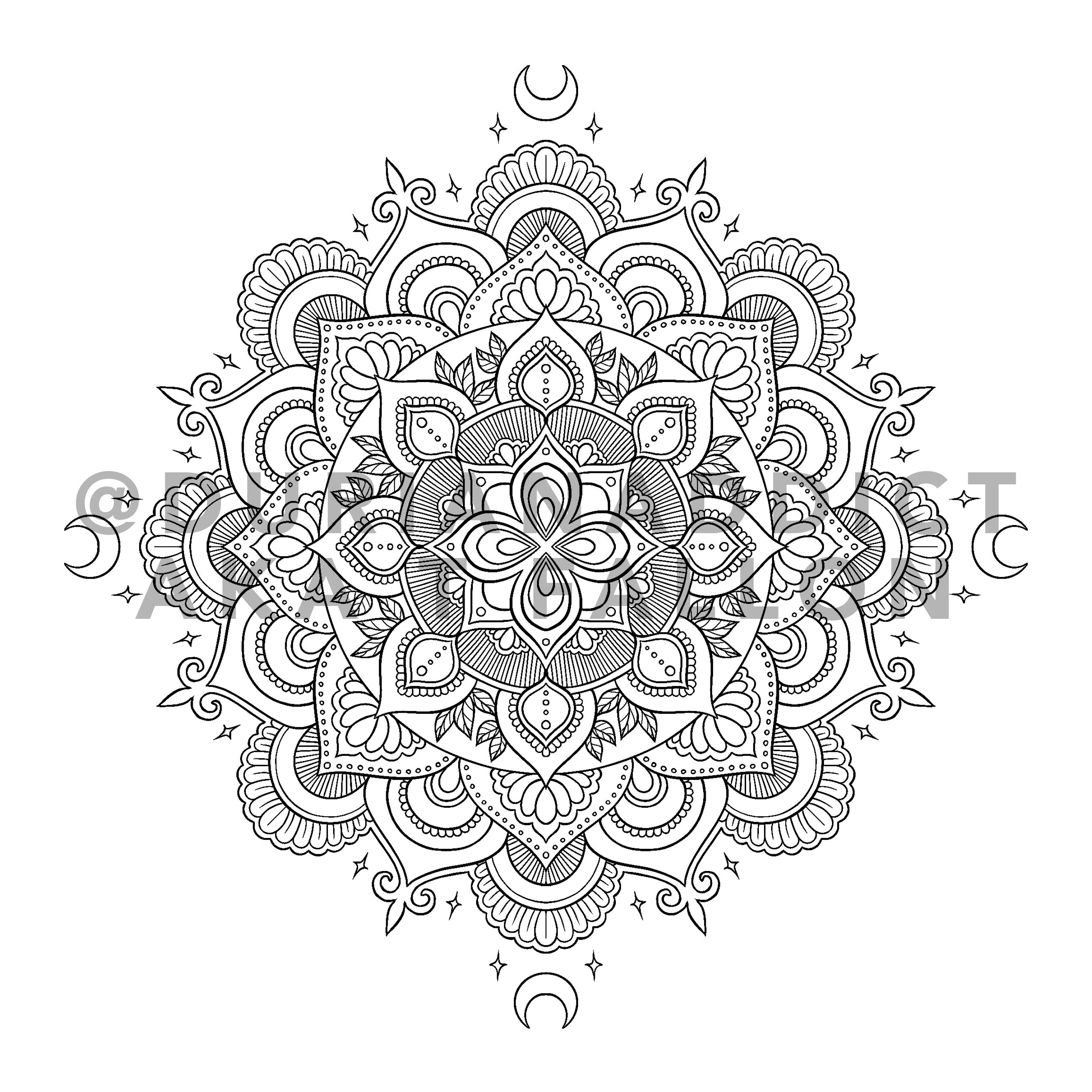 20 Printable Mandala Coloring Pages Trippy Mandalas Vol 2 - Etsy