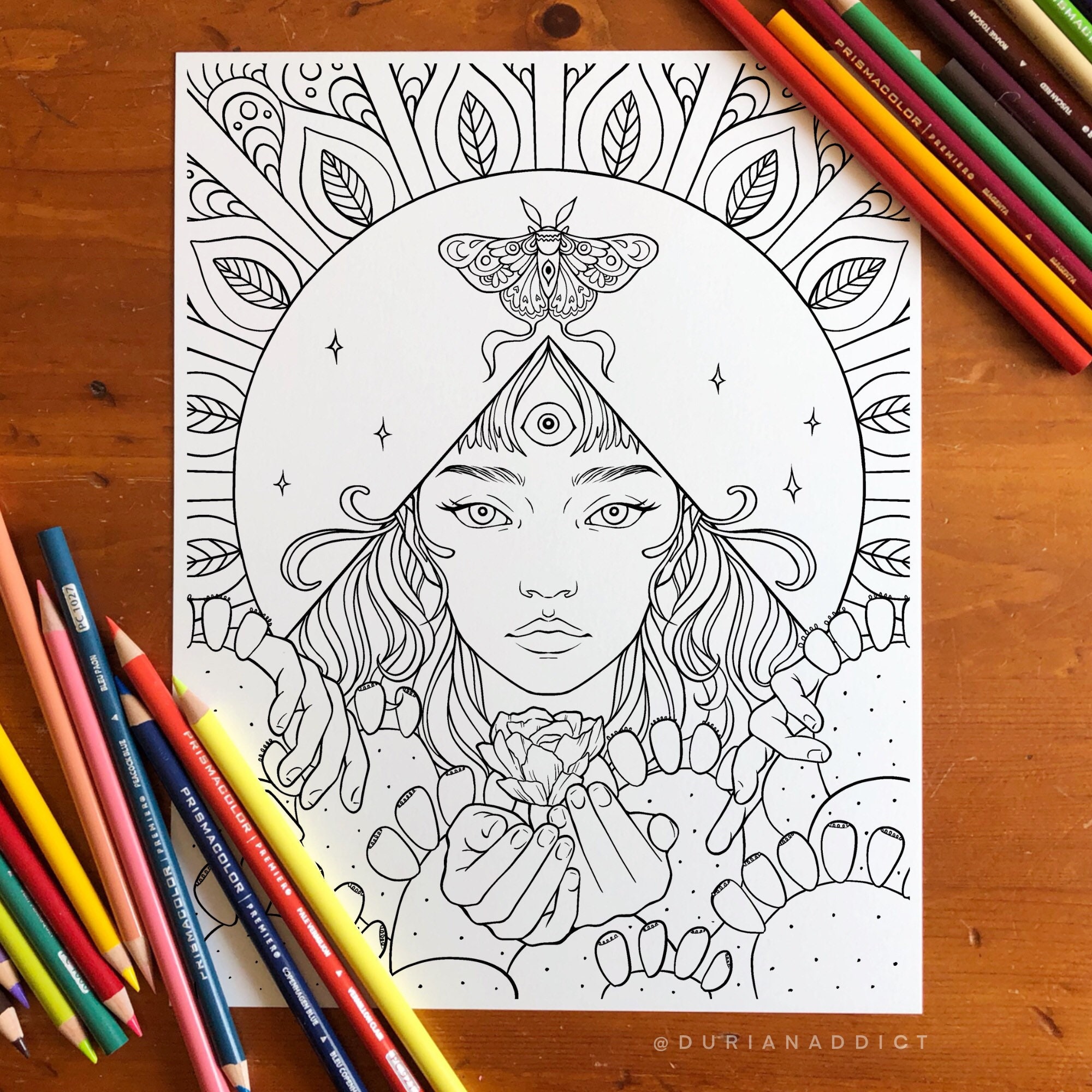 Printable Digital Adult Coloring Page Print at Home Digital - Etsy