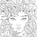 Digital Coloring Page Plant Coloring Page Crazy Plant Lady Printable ...
