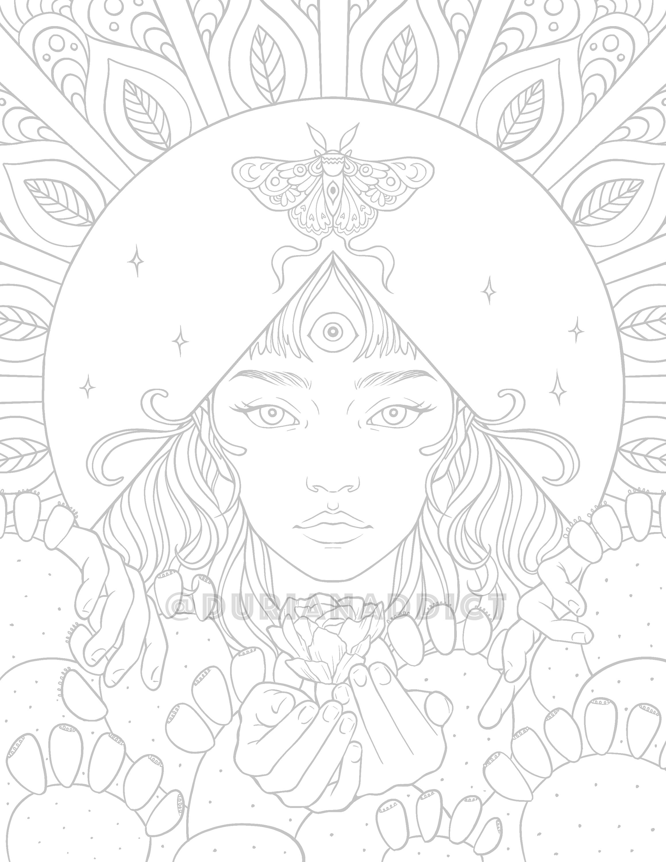 Printable Digital Adult Coloring Page Print at Home Digital - Etsy