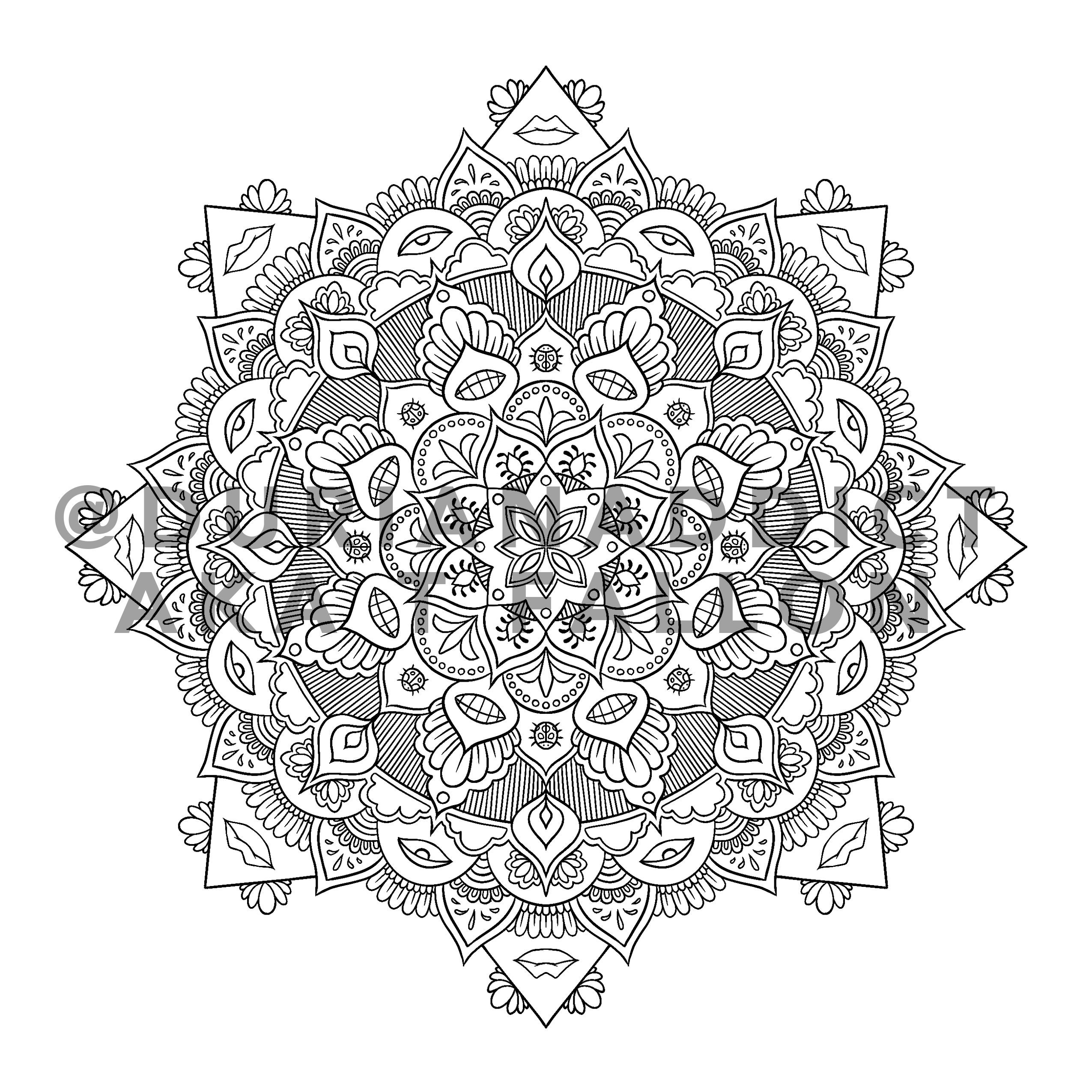 20 Printable Mandala Coloring Pages Trippy Mandalas Vol 2 - Etsy Australia