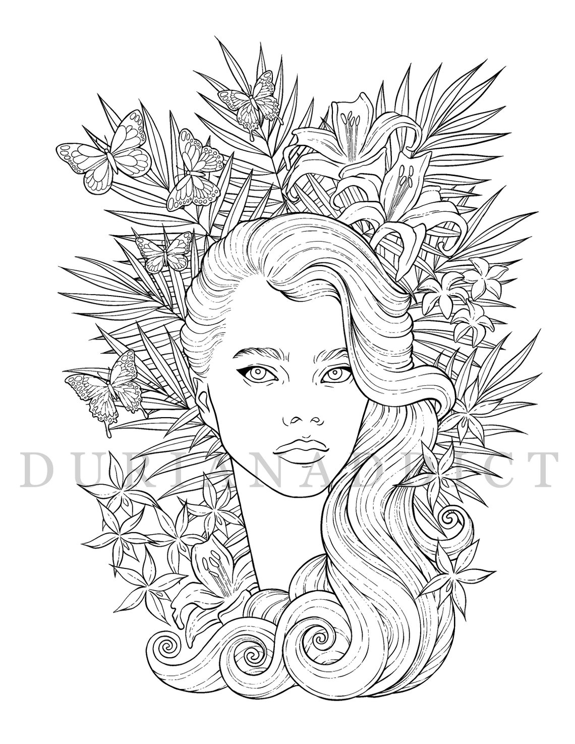 Printable Digital Adult Coloring Page Print at Home Digital - Etsy