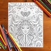 Single Coloring Page Moth Full Moon Printable Sheet Digital Coloring ...