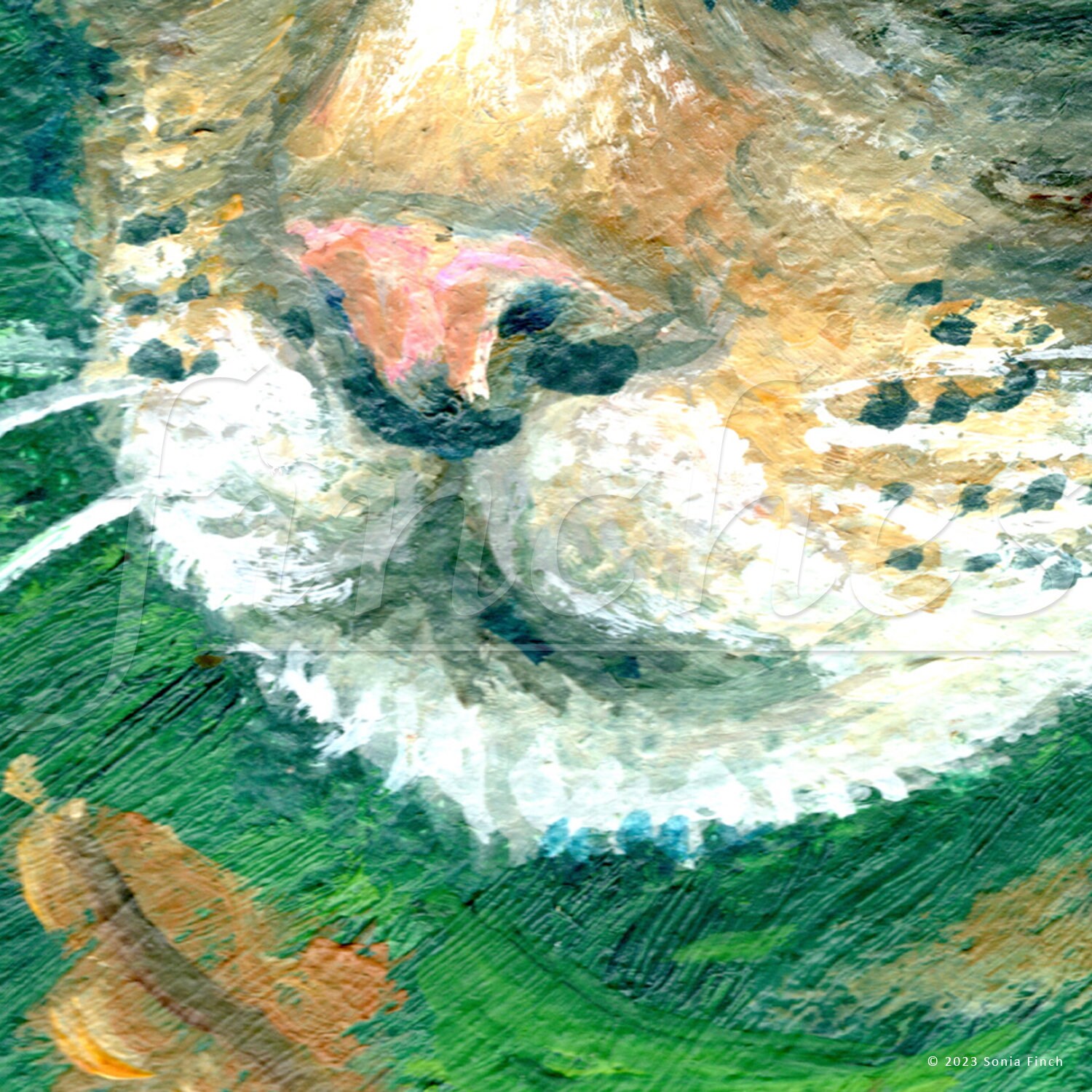 Spirit of Wildcat Art Prints of Wildcat Oil Painting for Cat - Etsy