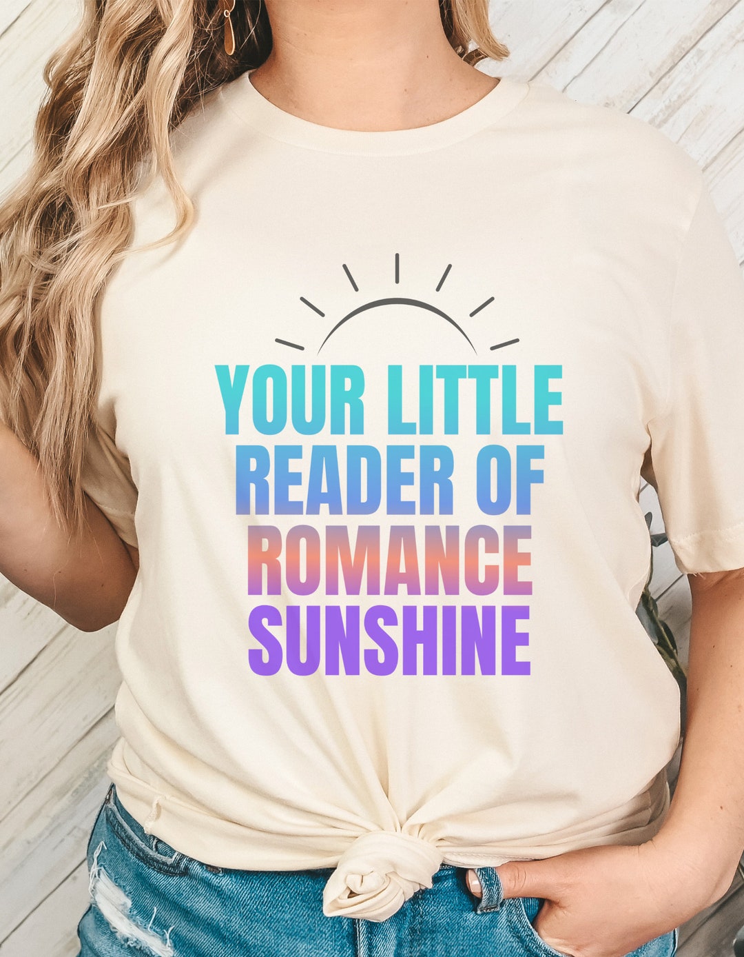 Your Little Reader of Romance Sunshine, Retro Librarian Shirt, Book ...