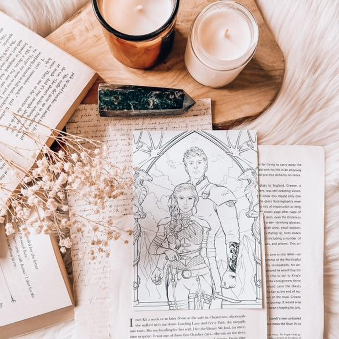 Fiver Friday, Coloring Page Print, Fourth Wing - Etsy