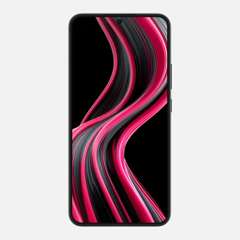 Pink Abstract Ribbon Phone Wallpaper | Modern Neon Wave Background ...