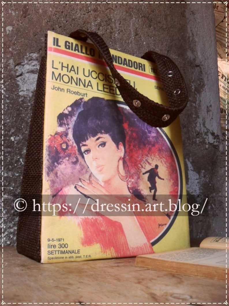 Borsa Artistica Il Giallo Mondadori. Art Vintage Cover Book - Etsy