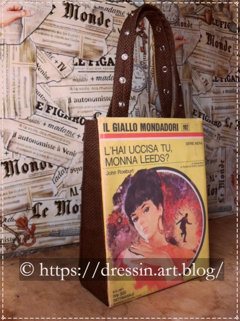 Borsa Artistica Il Giallo Mondadori. Art Vintage Cover Book - Etsy