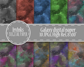 Watercolour Star Background Clip Art Digital Paper Blue With - Etsy