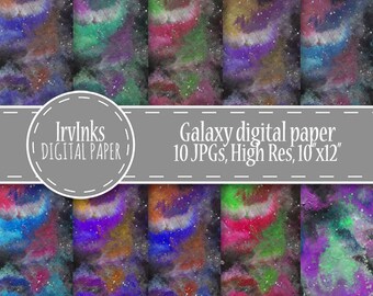 Watercolour Star Background Clip Art Digital Paper Blue With - Etsy