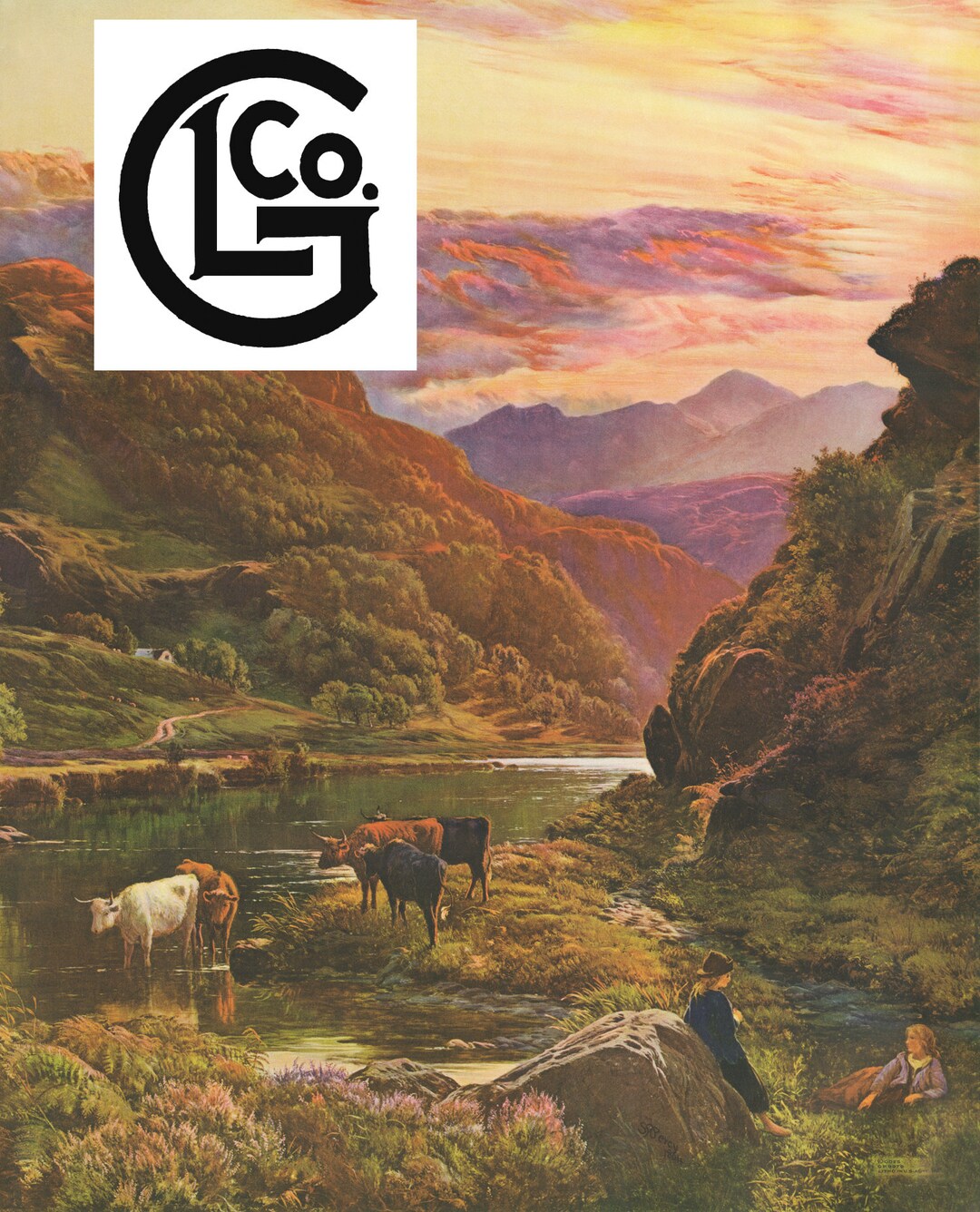 GP9979 Welch Mountains Aglow by SR Percy 1864 - Etsy