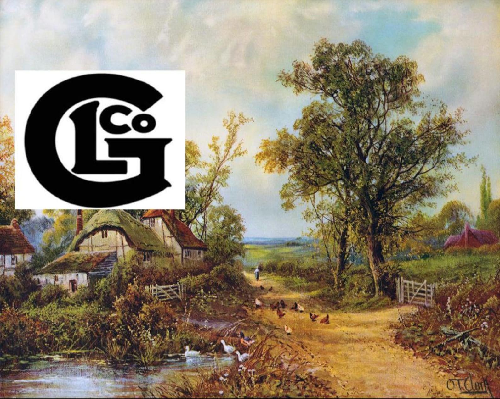 GP7197 "a Country Lane"by O.T Clark - Etsy