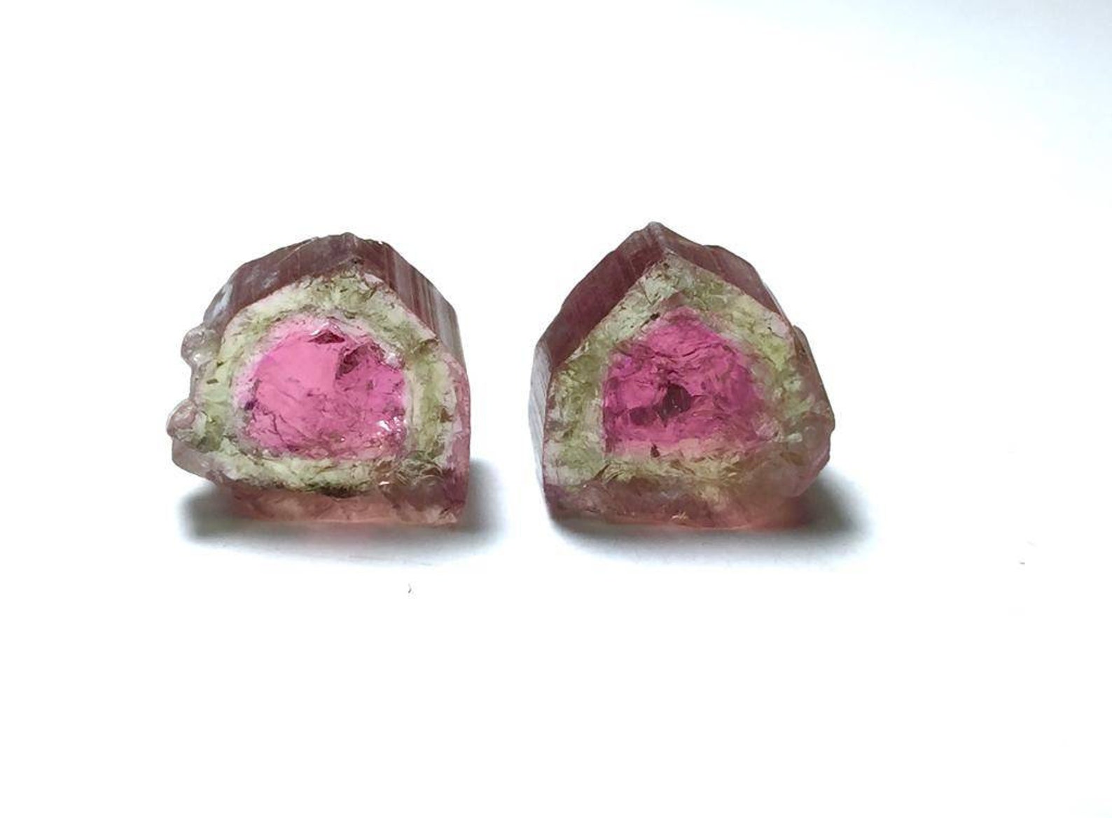 Watermelon Tourmaline Slices | Etsy