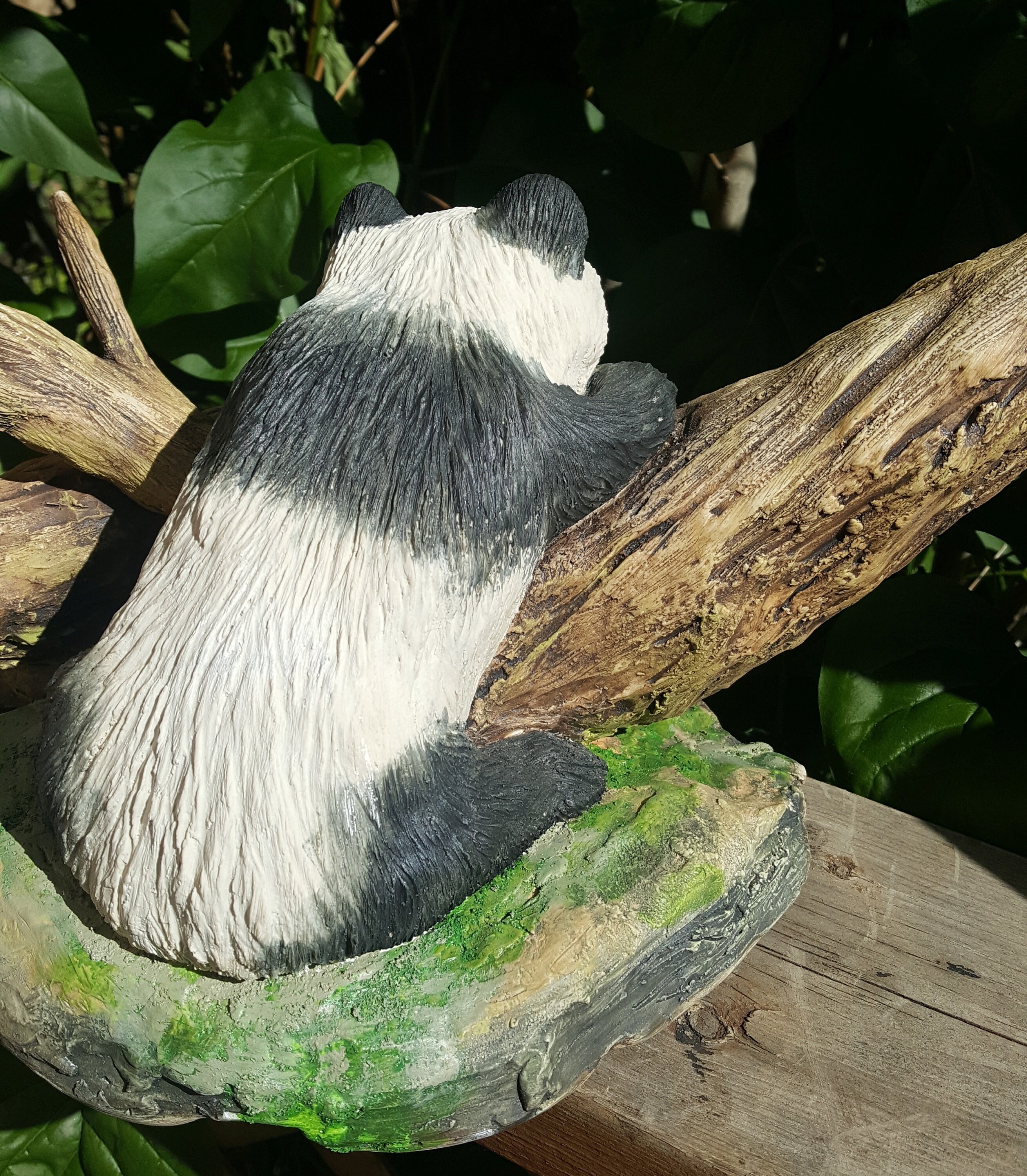 Panda sculpture ceramic one of a kind decoration great | Etsy