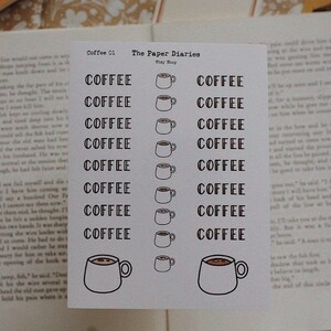 Handwriting: Coffee Handlettered Word Sticker Sheet Icon - Kiss-cut ...