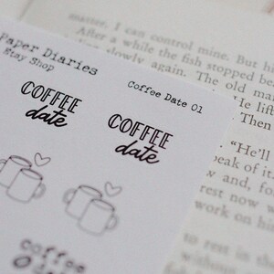 Coffee Date Handlettered Font Sticker Icon - Kiss-cut Sticker Sheets ...