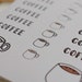 Handwriting: Coffee Handlettered Word Sticker Sheet Icon Kiss-cut ...