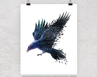 Raven Fantasy Art - Etsy