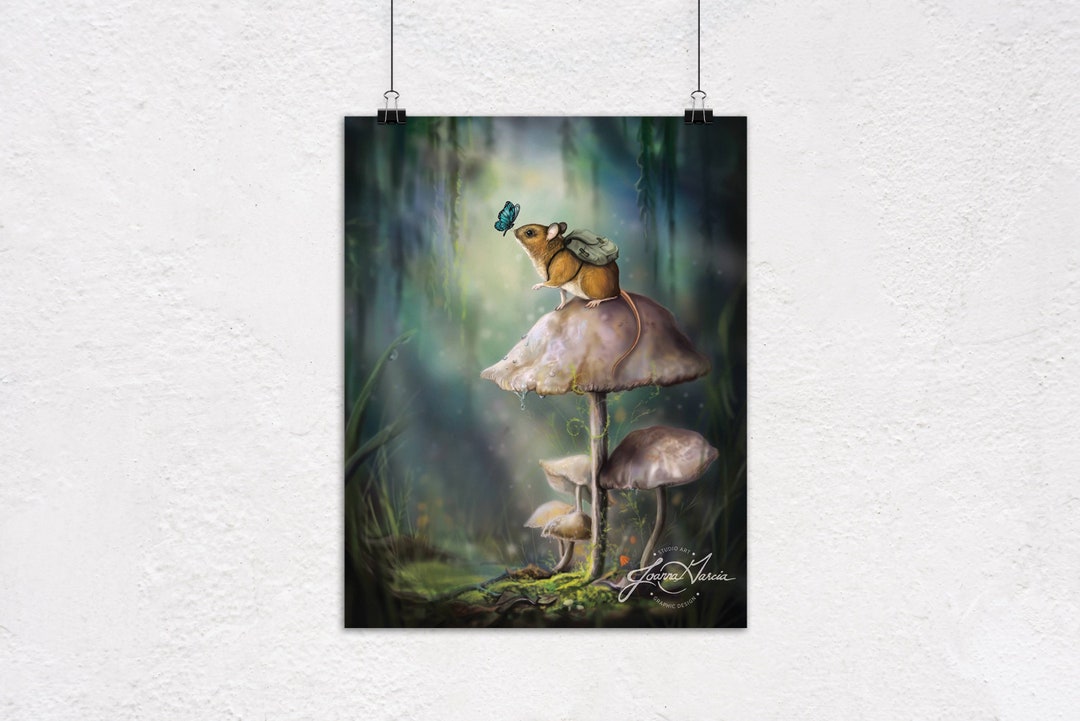 Digital Animal Painting, Mouse, Surrealism Art, Forest, Woodland Animal ...