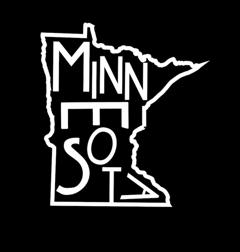 Minnesota Decal Minnesota Car Decal Minnesota Sticker MN - Etsy