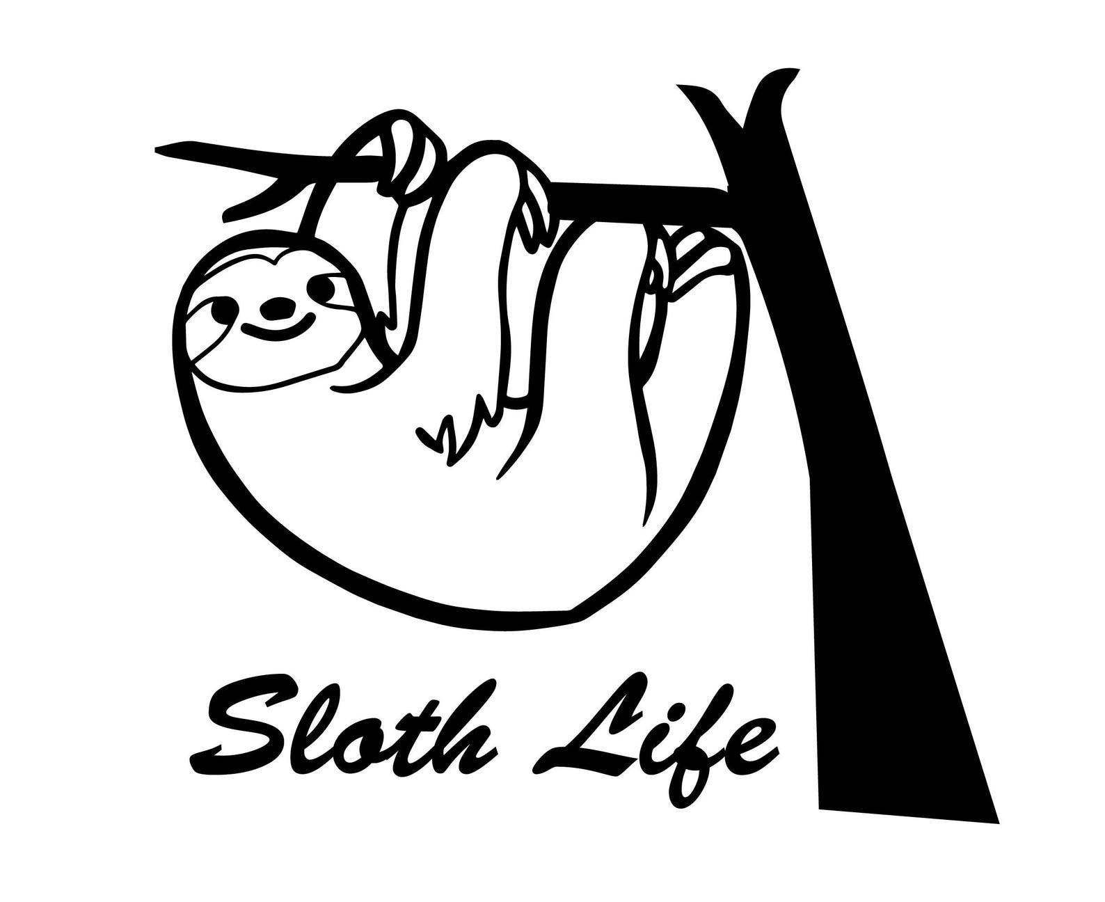 Sloth Decal Sloth Sticker Sloth Life Sloth Sloth Bumper - Etsy