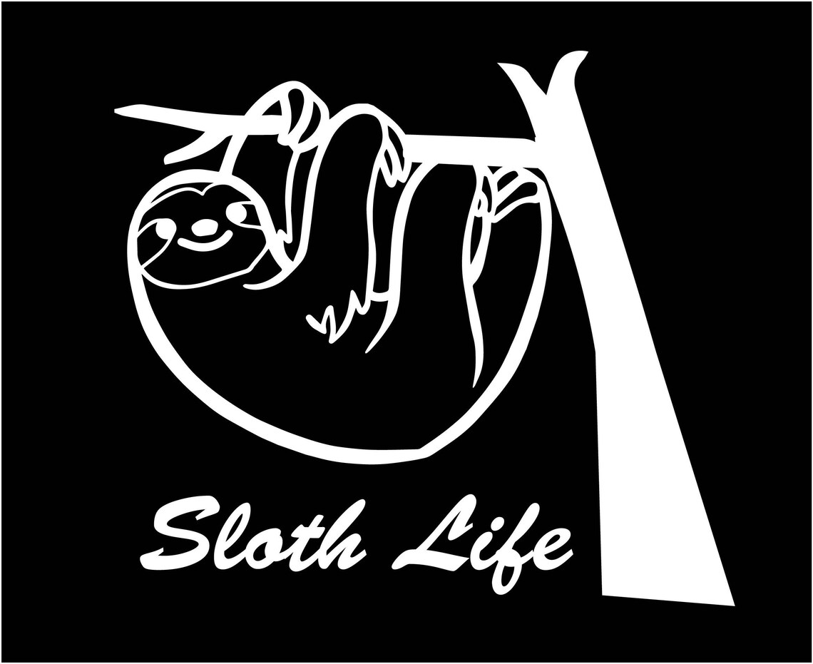 Sloth Decal Sloth Sticker Sloth Life Sloth Sloth Bumper - Etsy