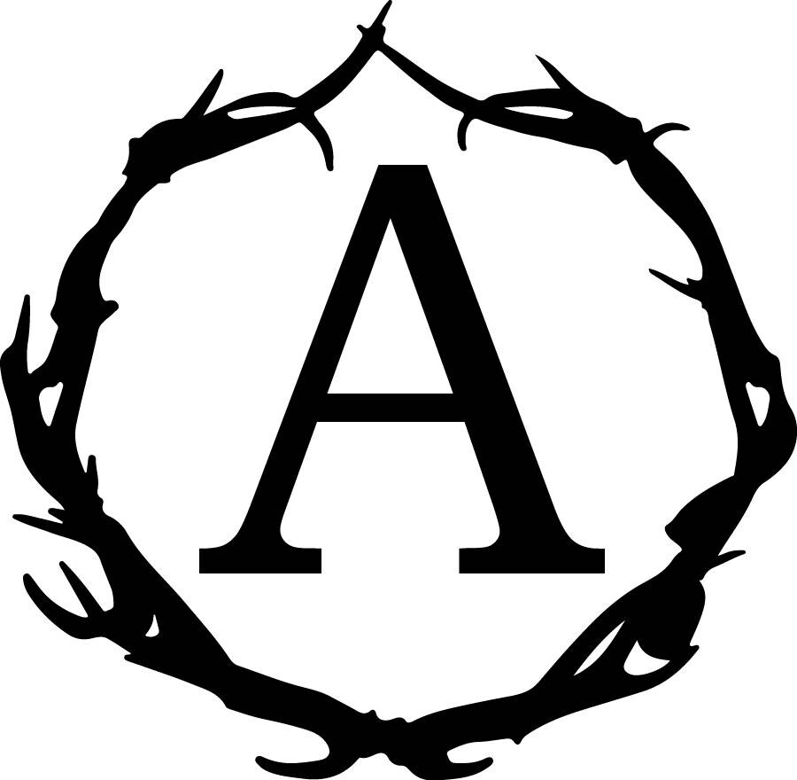 Antler Monogram Antler Decal Antler Sticker Monogram Decal - Etsy