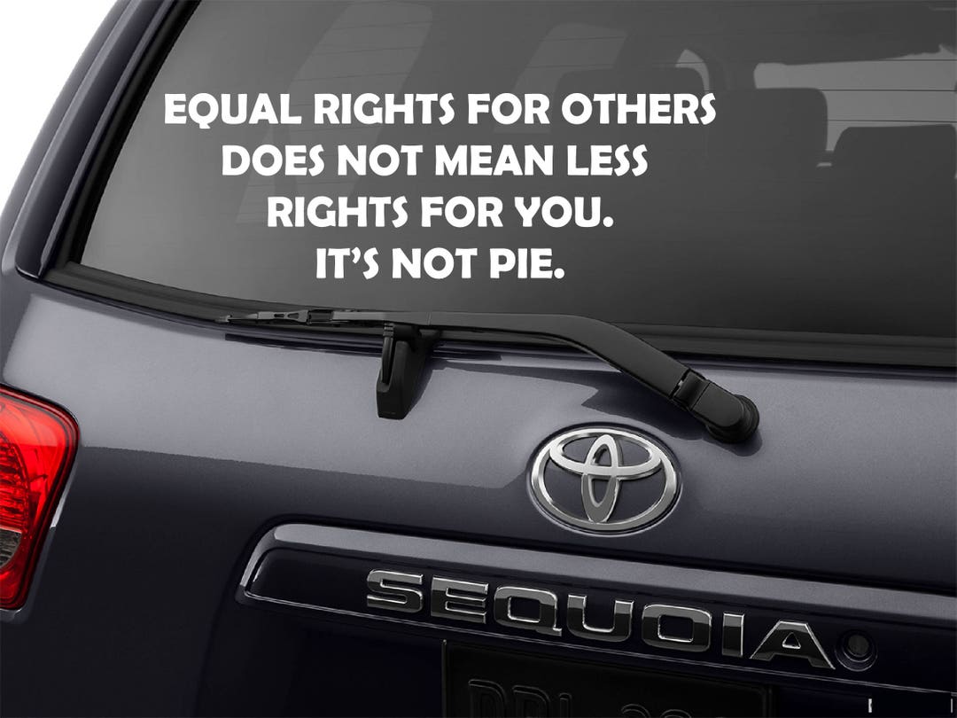 Equality Decal, Equal Rights Decal, Equality Sticker, Equality Bumper ...