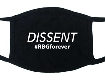 Golden RBG Silhouette Face Mask - Etsy