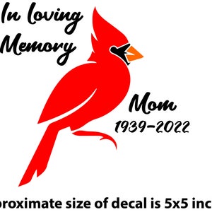 In Loving Memory Decal, in Loving Memory, Memorial Decal, Memorial ...