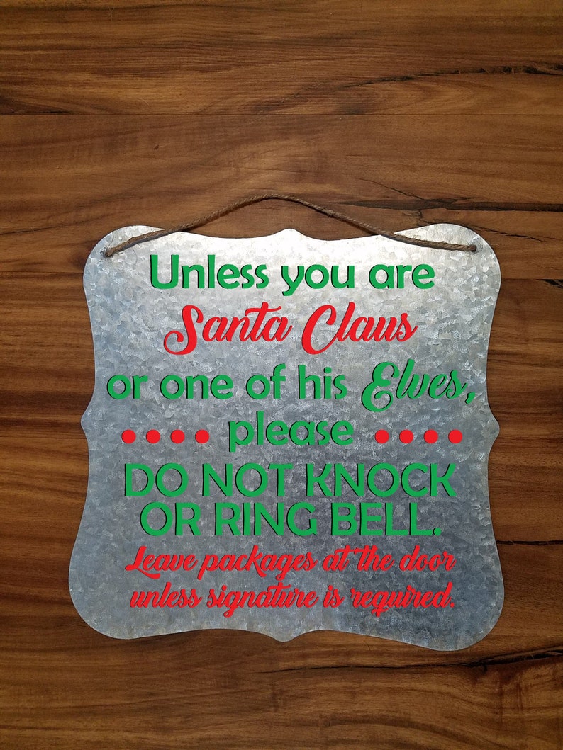 Funny Santa Sign Santa Door Sign Santa Door Hanger Funny - Etsy