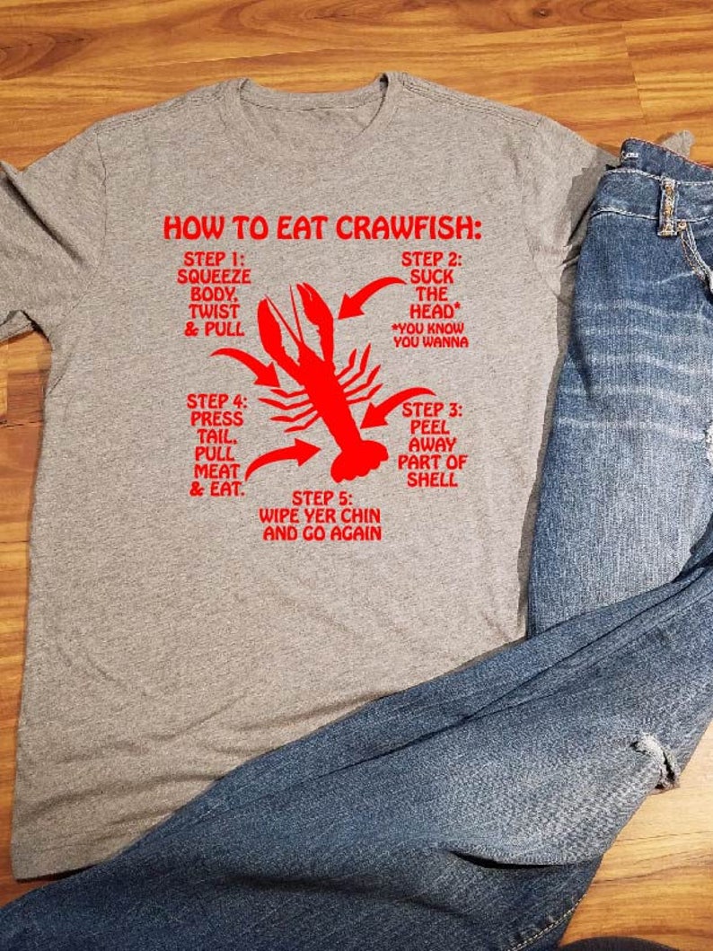 Crawfish Shirt, Crawfish Shirt Men, Crawfish Tshirts, Crawfish Boil ...