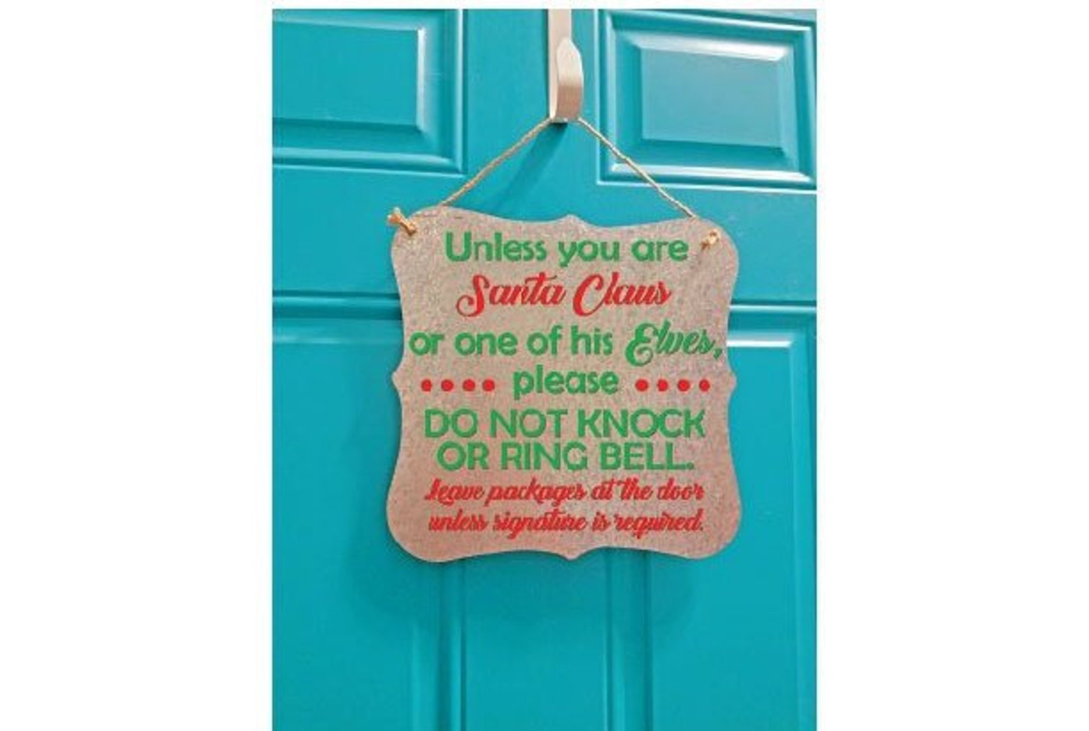 Funny Santa Sign Santa Door Sign Santa Door Hanger Funny - Etsy