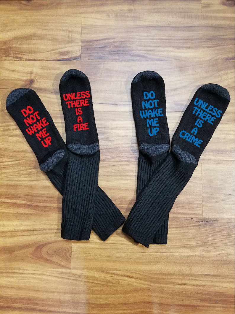 Firefighter Firefighter Gift Firefighter Socks Policeman - Etsy