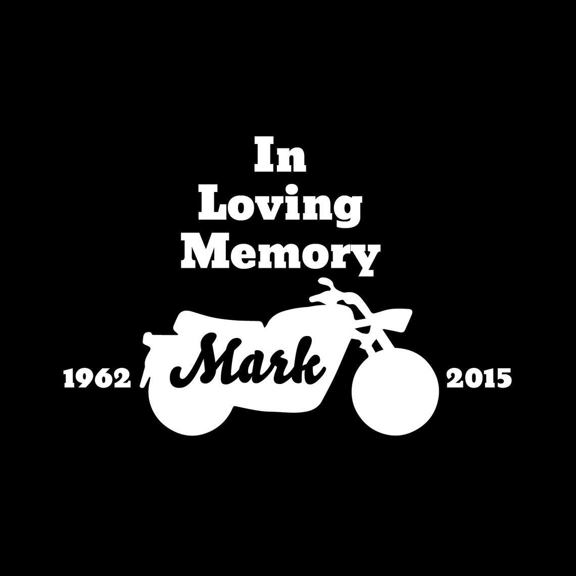 Motorcycle Angel, Angel Decal, Memorial Decal, in Memory of Decal ...