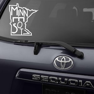 Minnesota Decal, Minnesota Car Decal, Minnesota Sticker, MN Decal, MN ...