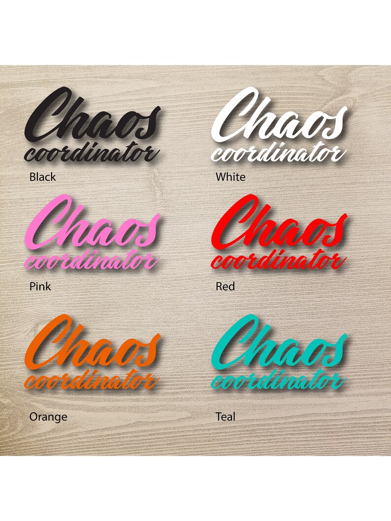 Chaos Coordinator Chaos Coordinator Decal Chaos Coordinator - Etsy