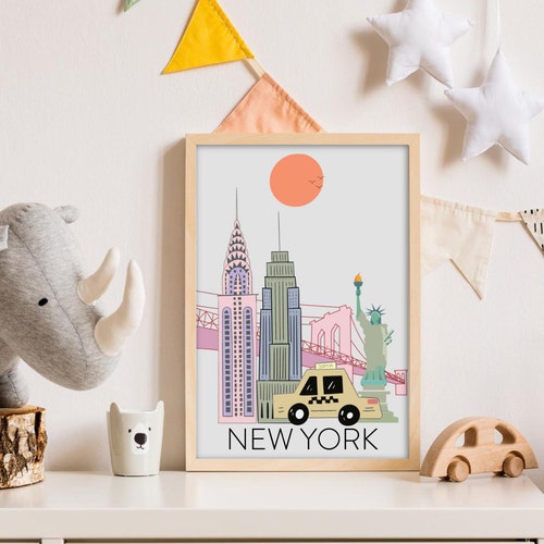 NYC Alphabet Poster Digital Download / Nursery Print / New - Etsy
