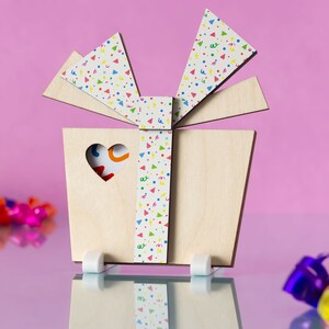 Present Gift Card Holder. Personalized Wooden Birthday Gift Card Holder ...