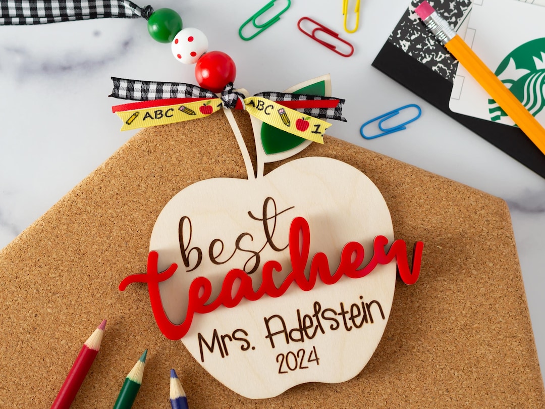 Teacher Appreciation Gift Card Holder. Personalized Wooden Apple Gift ...