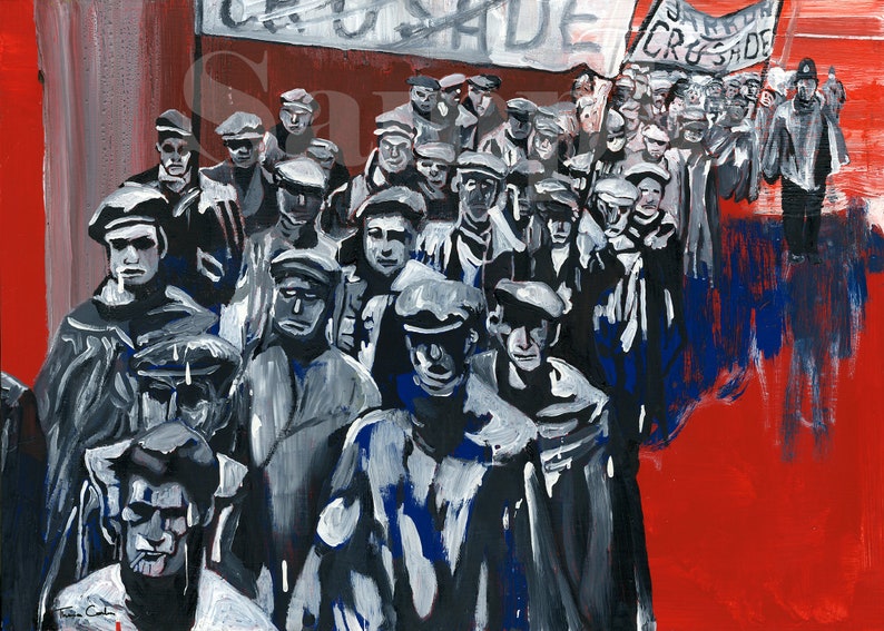 The Jarrow March Large Giclee Print 70cm X 50cm by Thomas Conlon - Etsy