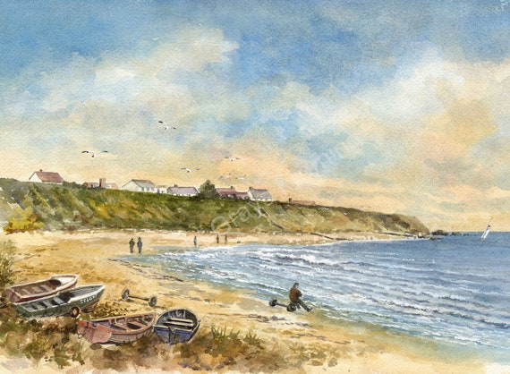 Whitburn Bay by Ron Davidson FREE UK Postage - Etsy India