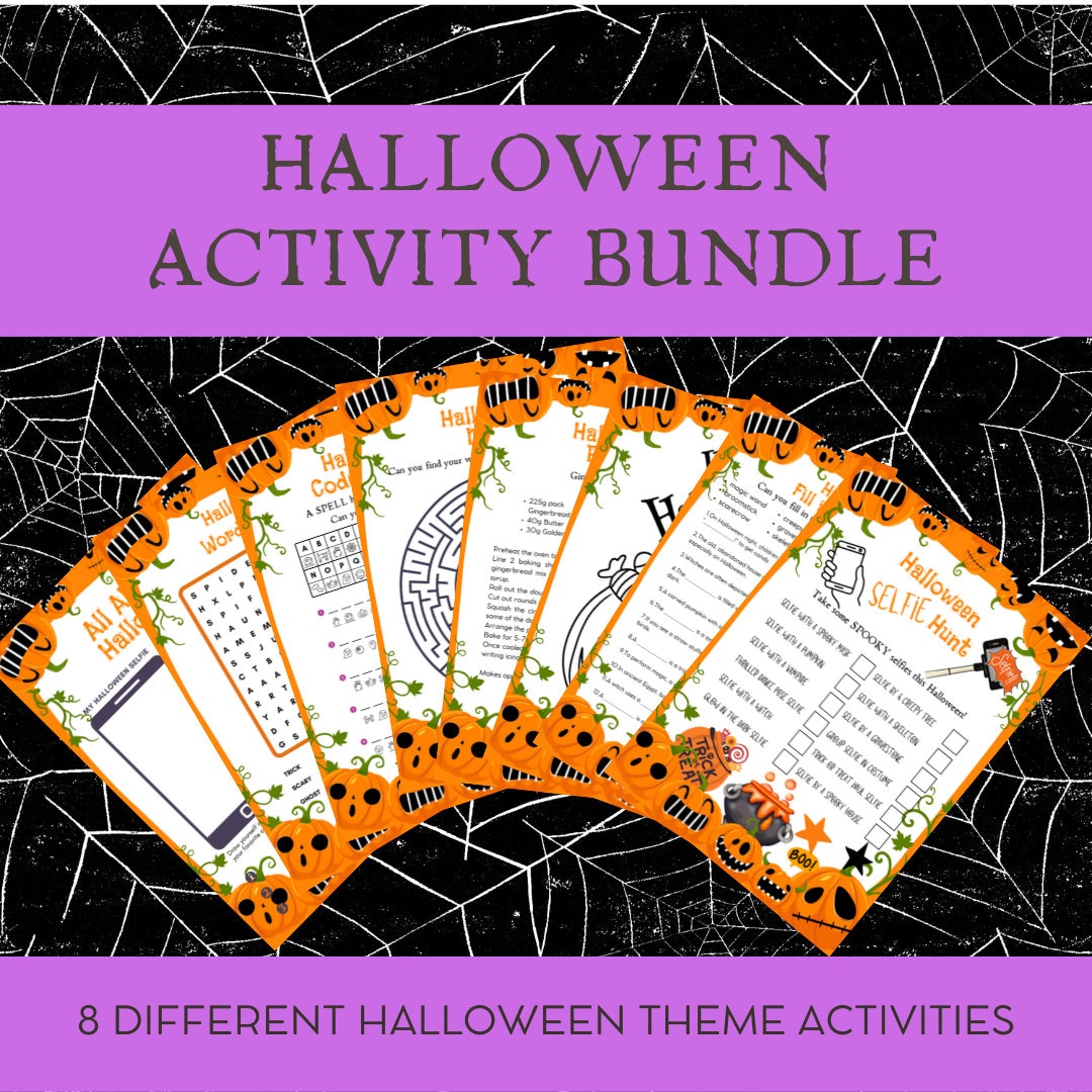 Halloween Printable Activity Bundle Halloween Party Games - Etsy
